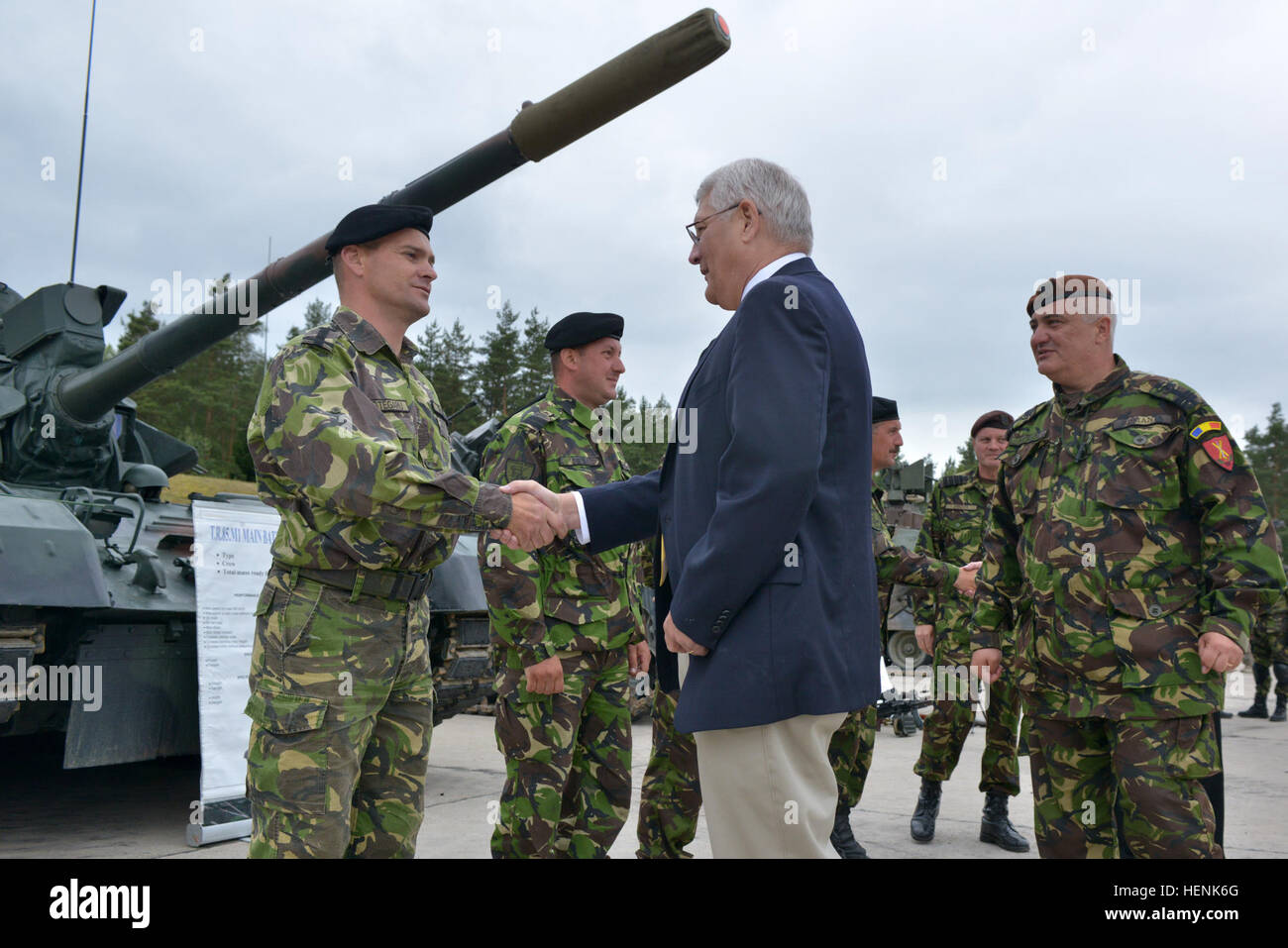 U.S. Army Gen. Carter Ham (ret.) meets Romanian soldiers during ...