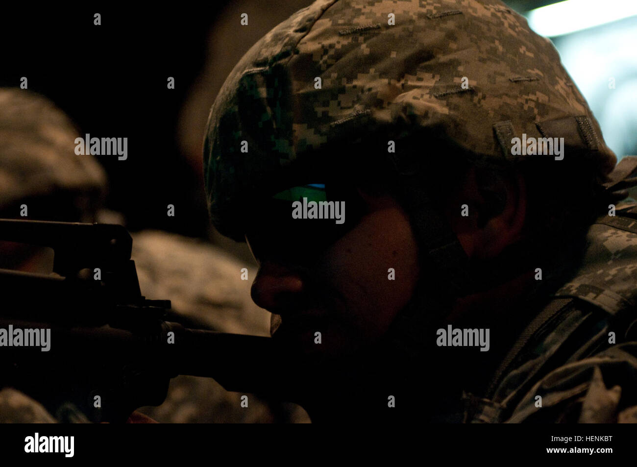 Sgt. Adalberto Reyes, a military policeman with the 301st Military ...