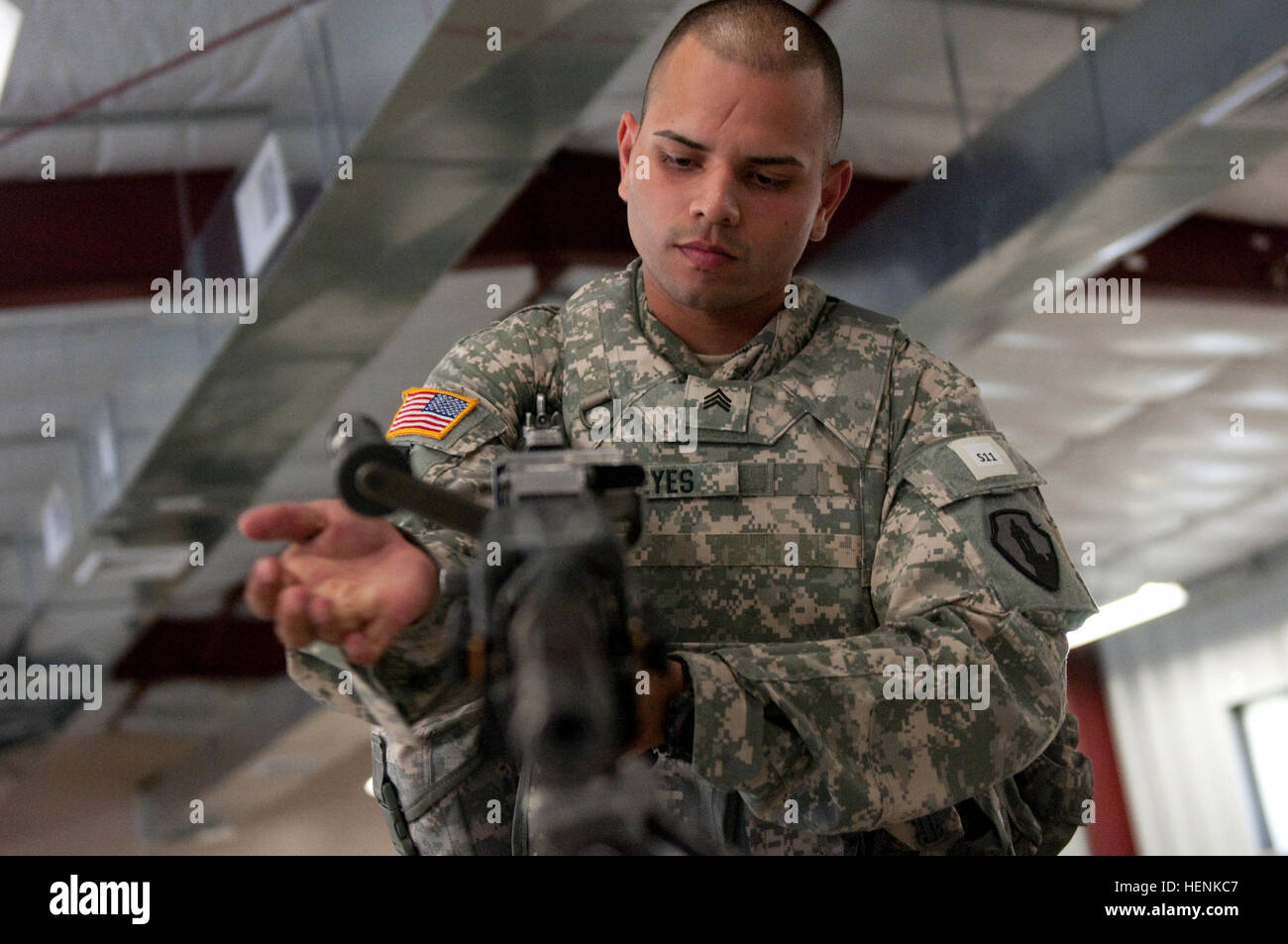 Sgt. Adalberto Reyes, a military policeman with the 301st Military ...