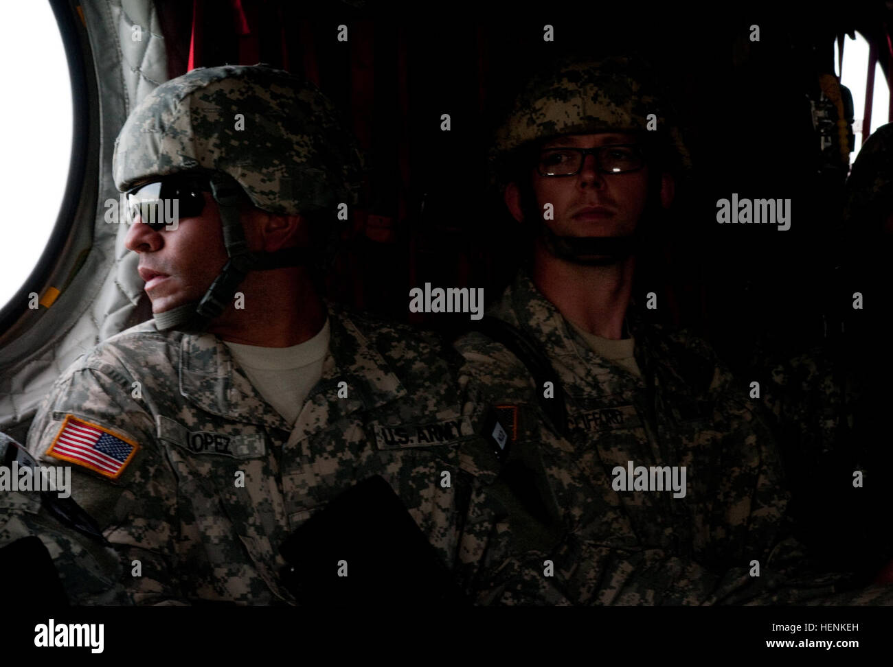 Sgt. Julio Lopez, left, a unit supply specialist with the 393rd ...