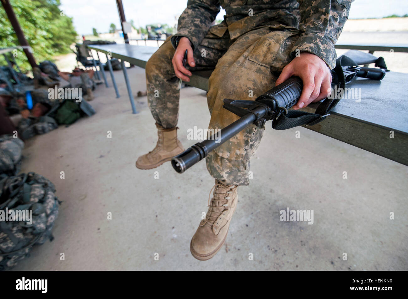 The pants of Sgt. 1st Class Timothy Kearns, a combat engineer and ...
