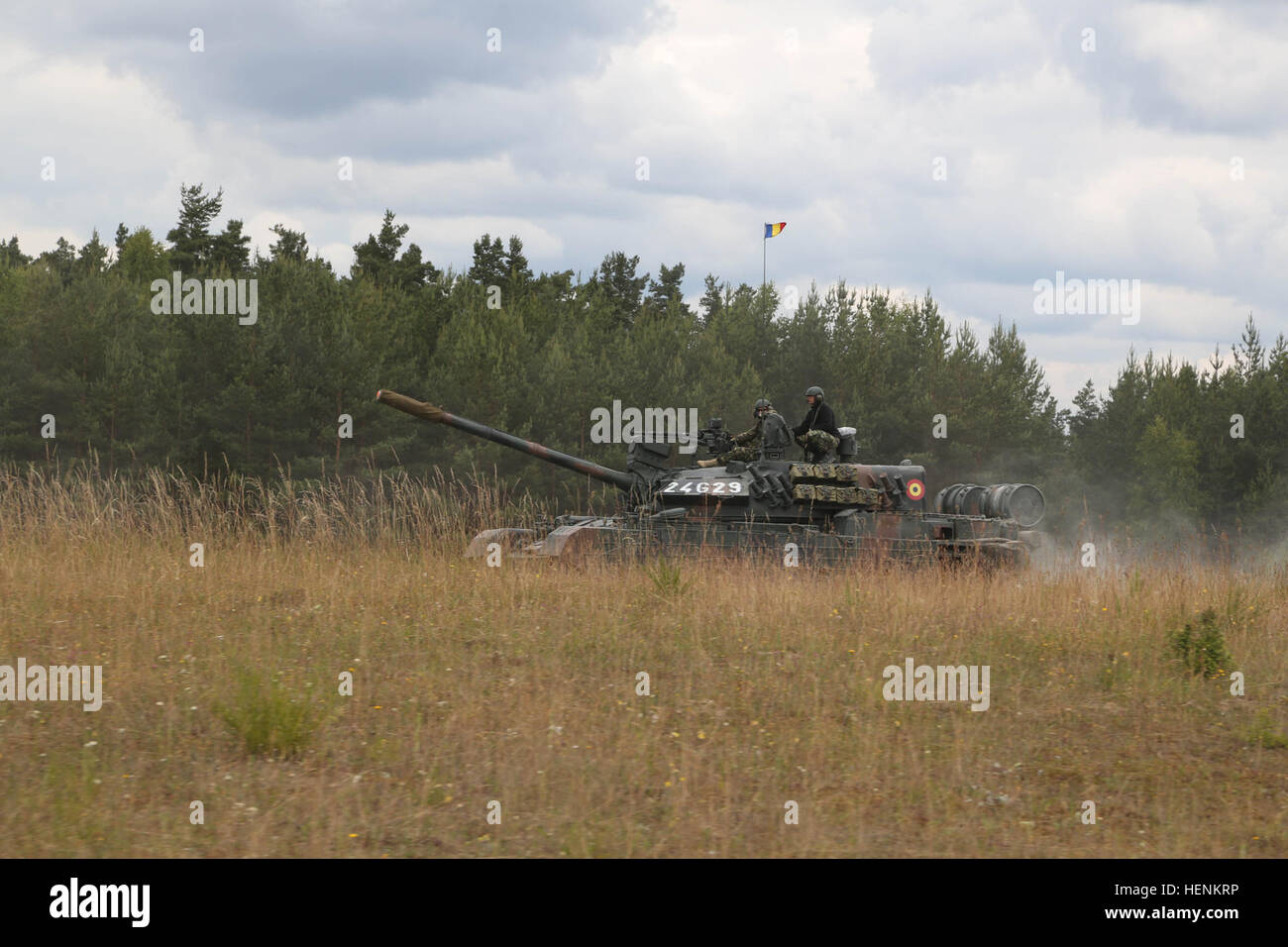 Romanian soldiers in a TR-85M1 Bizonul main battle tank of the 284th ...