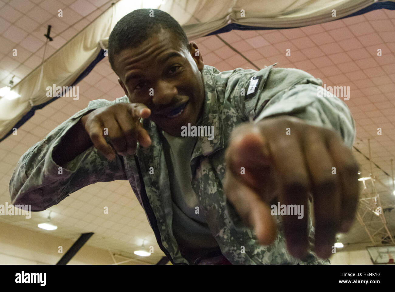 Sgt. Juan Jackson, from Lakehurst, Washington, representing the 416th ...