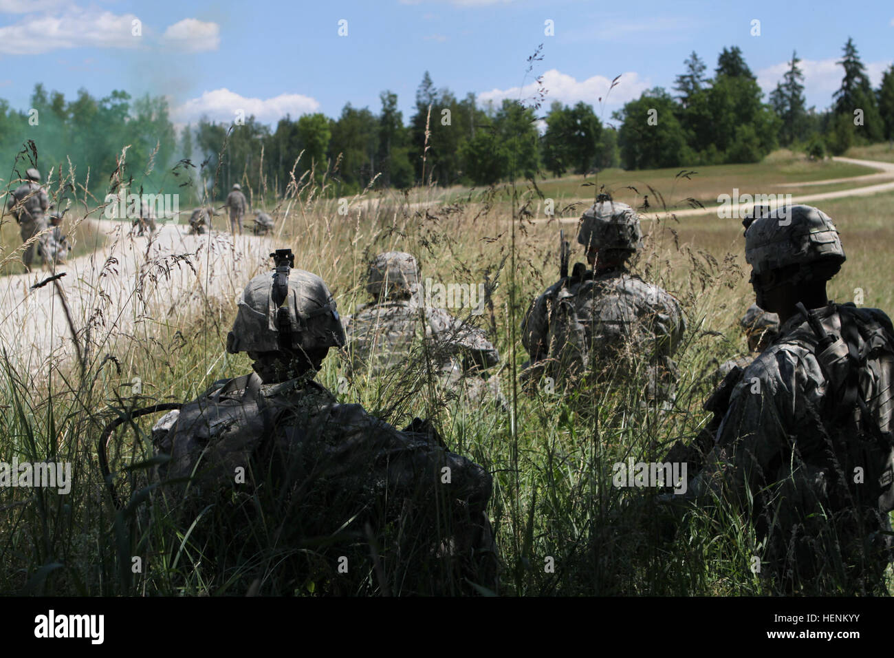 Combat engineers with Company B, 91st Brigade Engineer Battalion, 1st ...