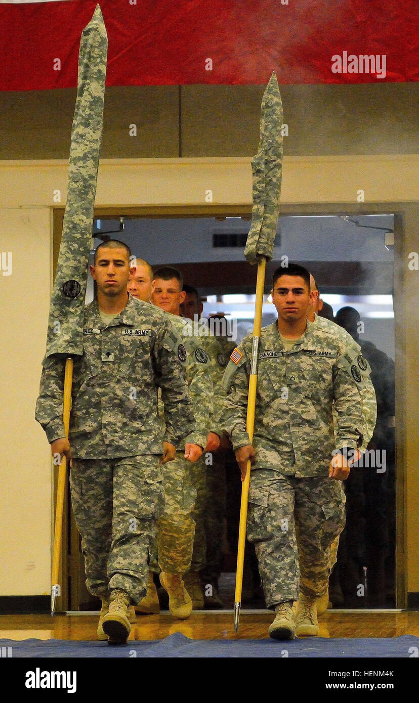 Spc. Perez (left) and Pfc. Camacho (right) of Headquarters and ...