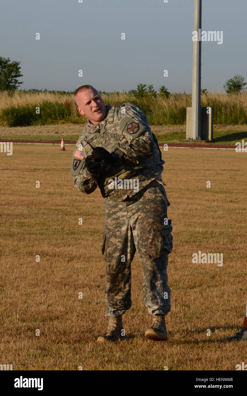 U.S. Army Sgt. Brandon Teneyck, with U.S. Army Garrison Benelux ...