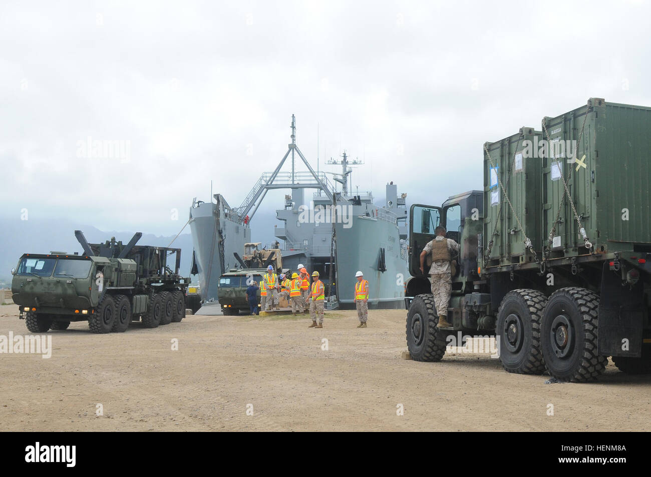 LSV-2 CW3 Harold A. Clinger conducts surface lifts, casualty evacuation ...