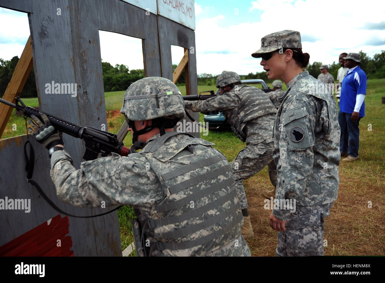 U.S. Army Sgt. 1st Class Lucenthia Warden, with the lane safety squad ...