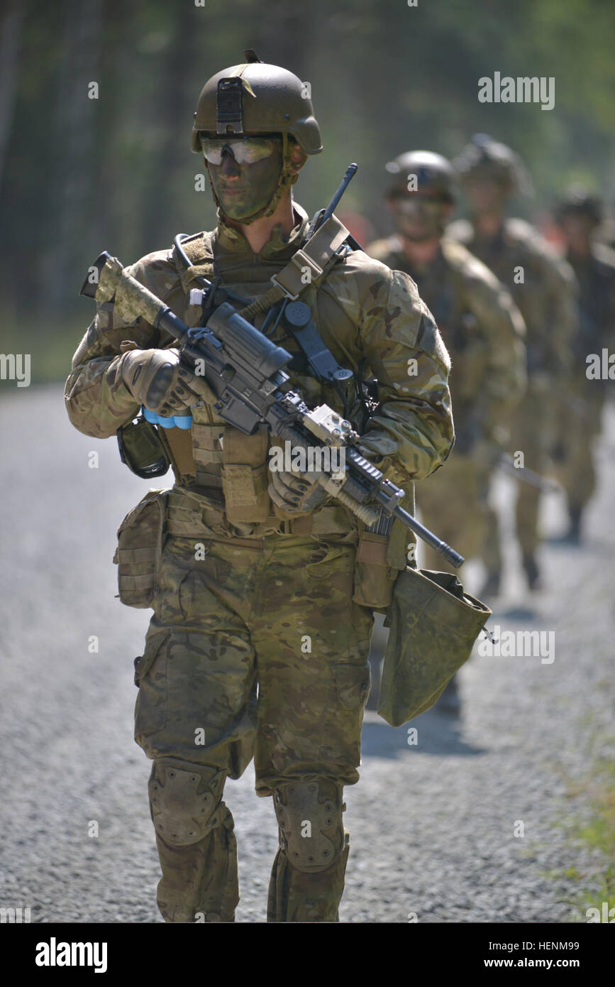 Royal Danish soldiers conduct an infantry training exercise at the 7th ...