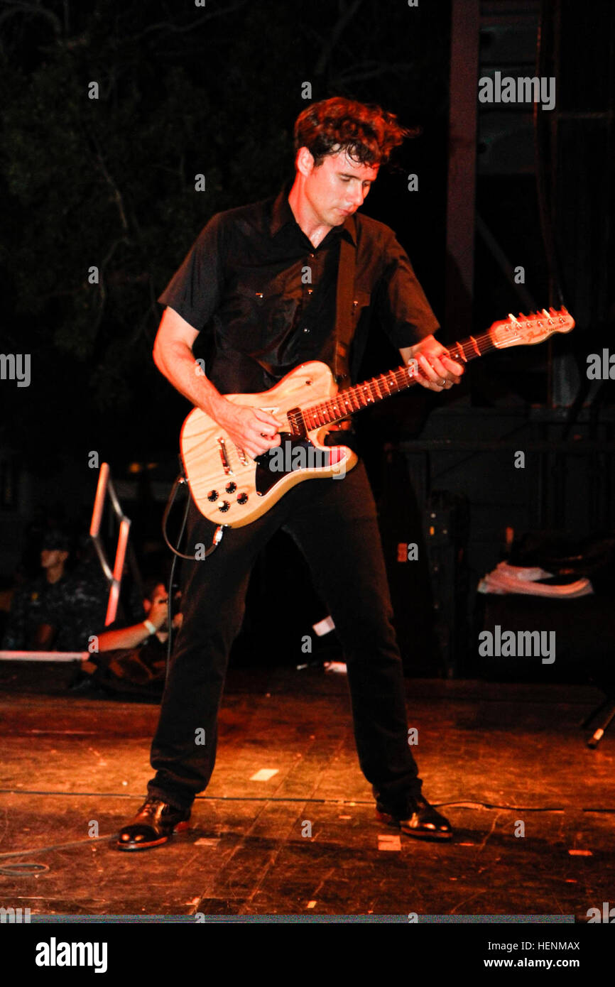 The Jimmy Eat World rock band performs for service members at the Tiki ...