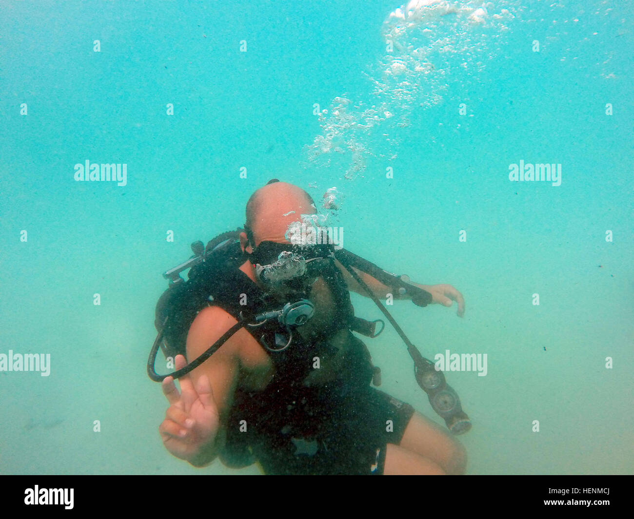 Citizen-soldiers assigned to the 232nd Engineer Dive Detachment, 92nd ...