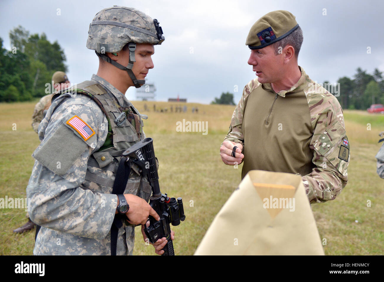 British Army Royal Military Academy Sandhurst cadets alongside U.S ...
