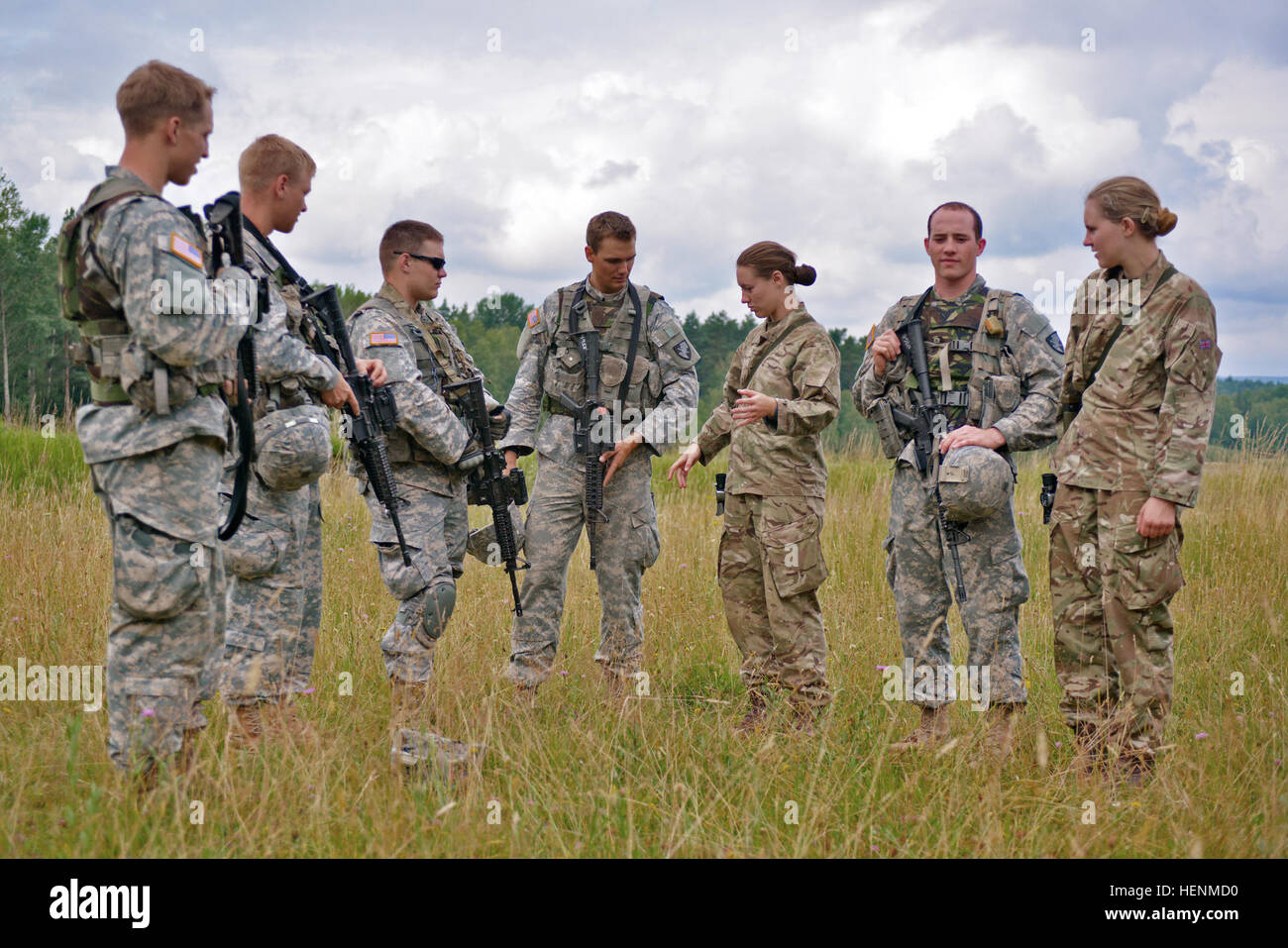 British Army Royal Military Academy Sandhurst cadets alongside U.S ...