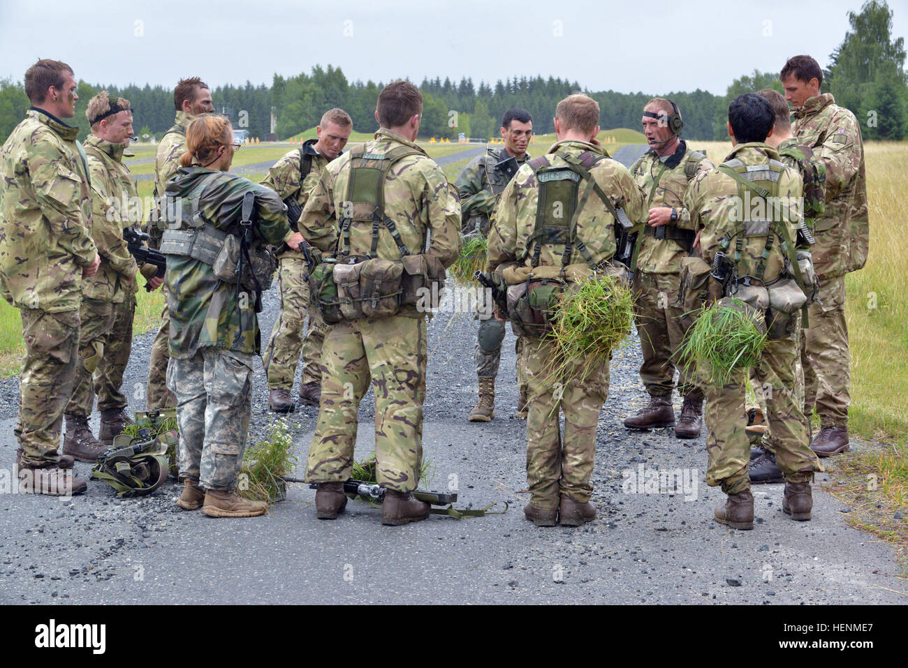 British Army Royal Military Academy Sandhurst cadets alongside U.S ...