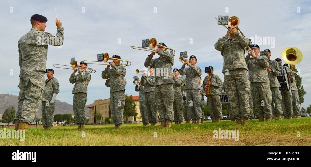 The 1st Armored Division Band, Fort Bliss, Texas, played the Army Song ...