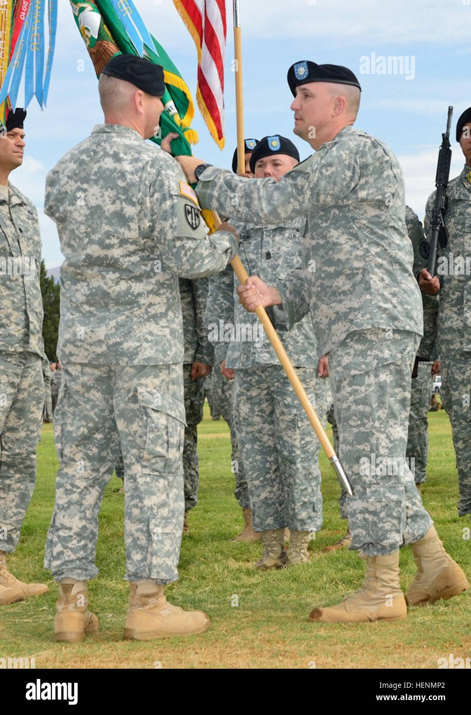 Outgoing 93rd Military Police Battalion commander Lt. Col. Richard J ...