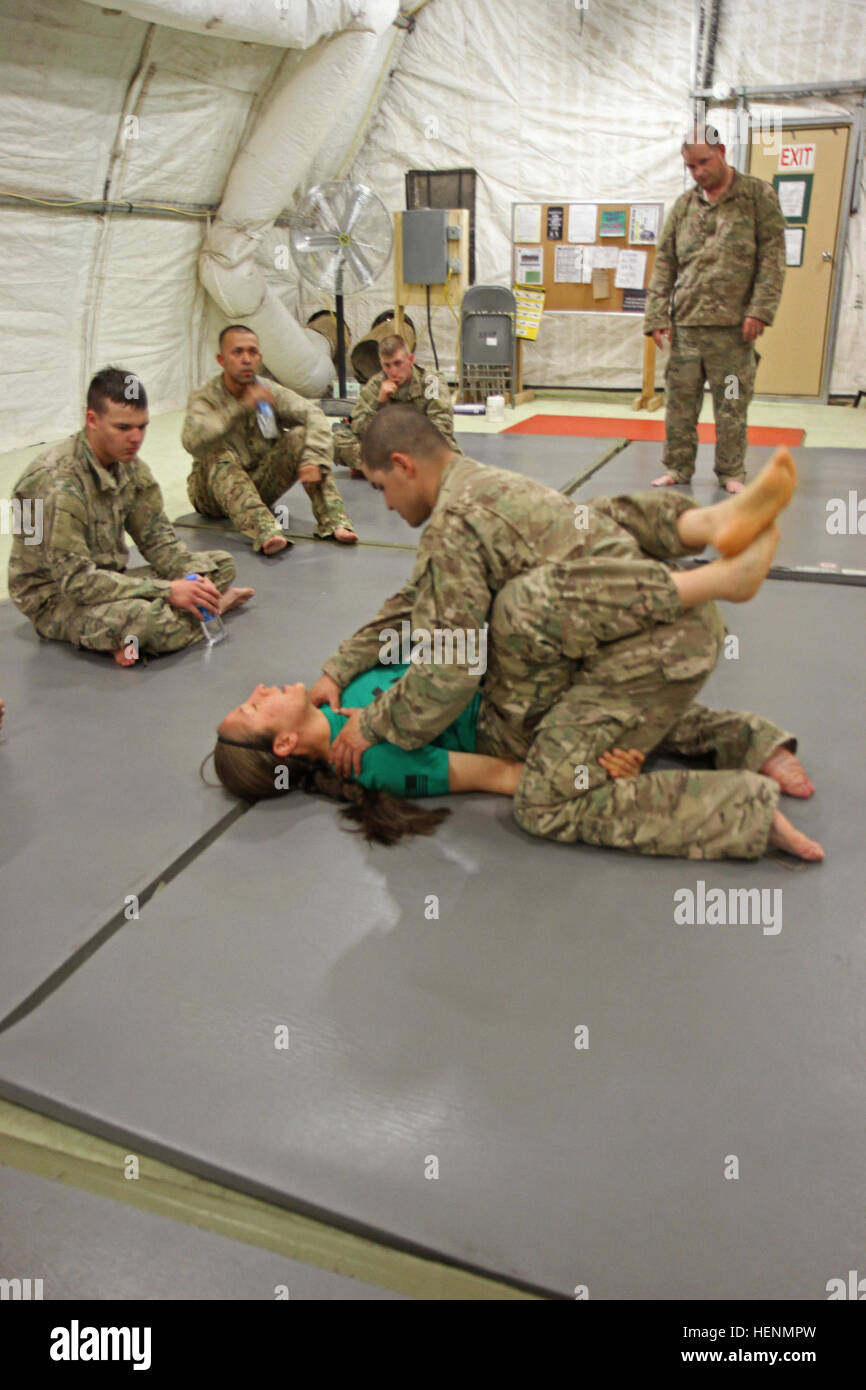 Sgt. Maria Acuna, a Modern Army Combatives Program level-three ...