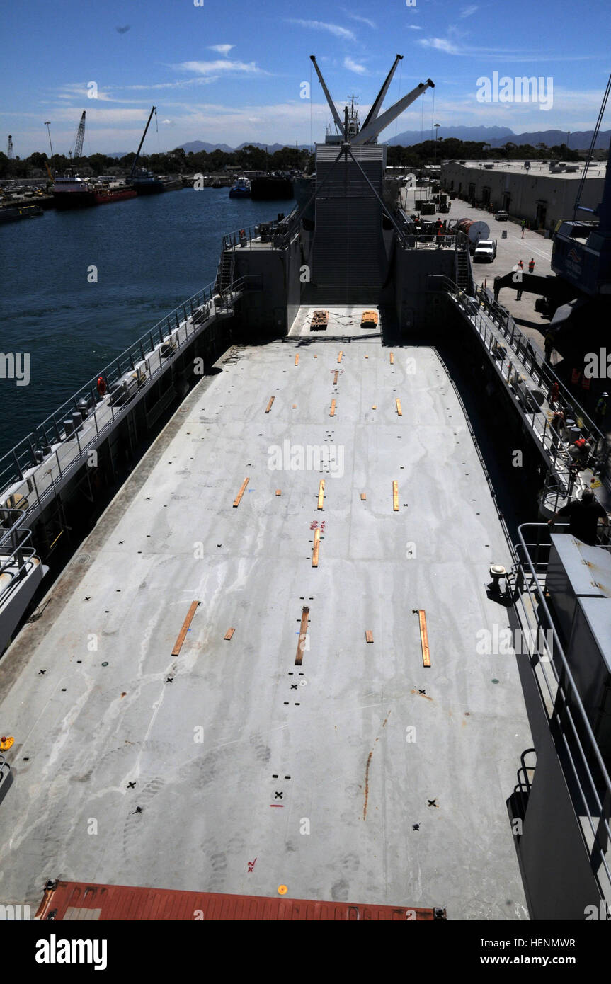 Soldiers of the 481st Transportation Company along with crew members of ...