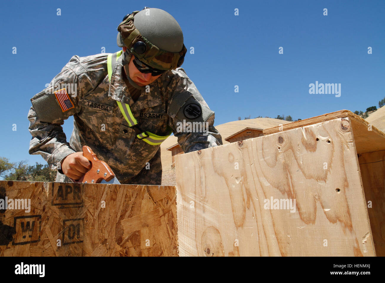 U.S. Army Spc. Joshua Tabasia from the 324th Military Police Battalion ...