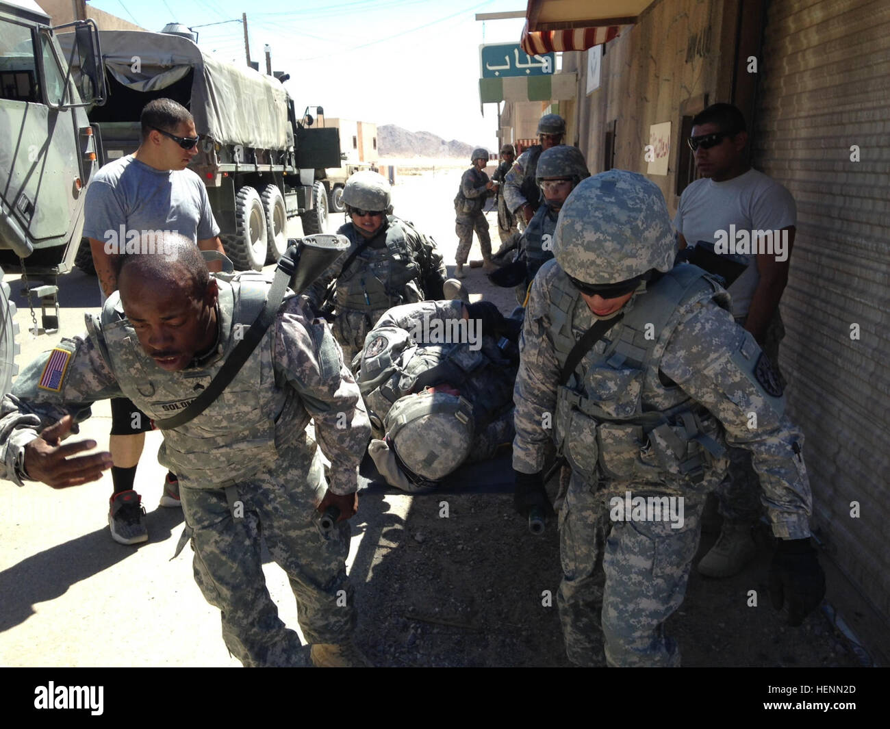 Team members of 3rd Platoon, 1498th Transportation Company, 746th ...