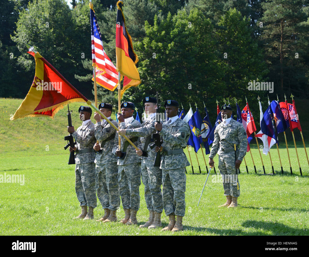 Color guard noncommissioned officer in charge Sgt. 1st Class Leroy ...