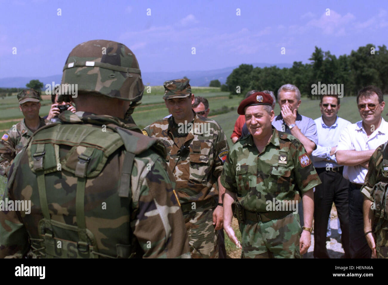 Brig. Gen Kenneth Quinlan, the Commanding General of Task Force Falcon ...