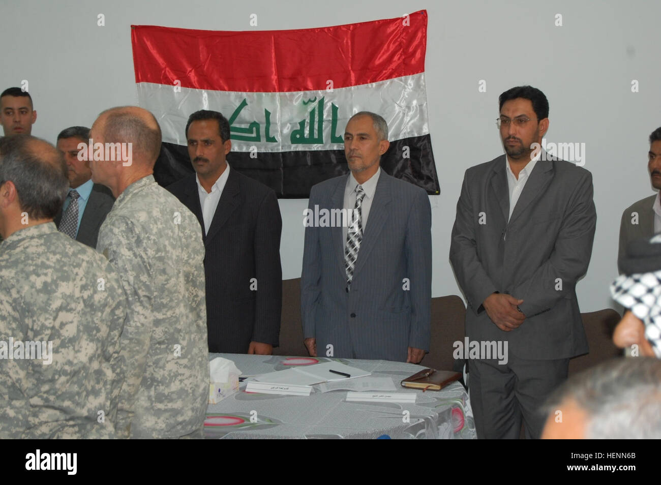 Soldiers from the 3rd Infantry Division, Iraqi governmental officials ...