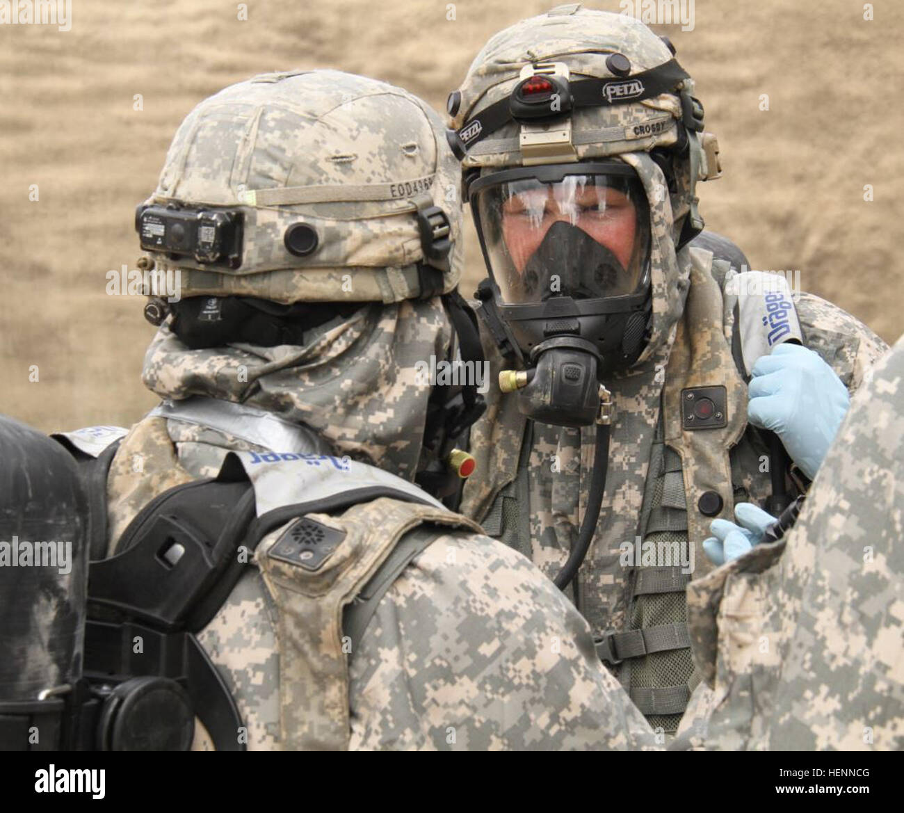 Soldiers from the 20th CBRNE Command (Chemical, Biological, Radiological, Nuclear, Explosives ...