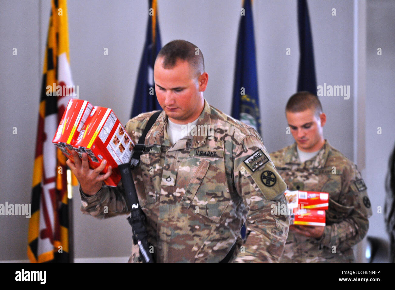 Soldiers of the 1191st Engineer Company, 216th Engineer Battalion, 16th ...