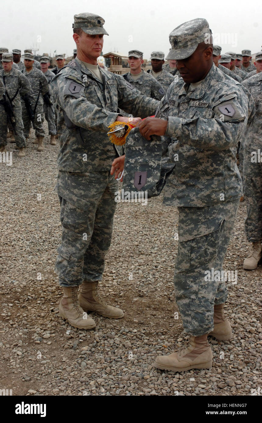Lt. Col. Michael Lawson and Command Sgt. Maj. William Huffin with the ...