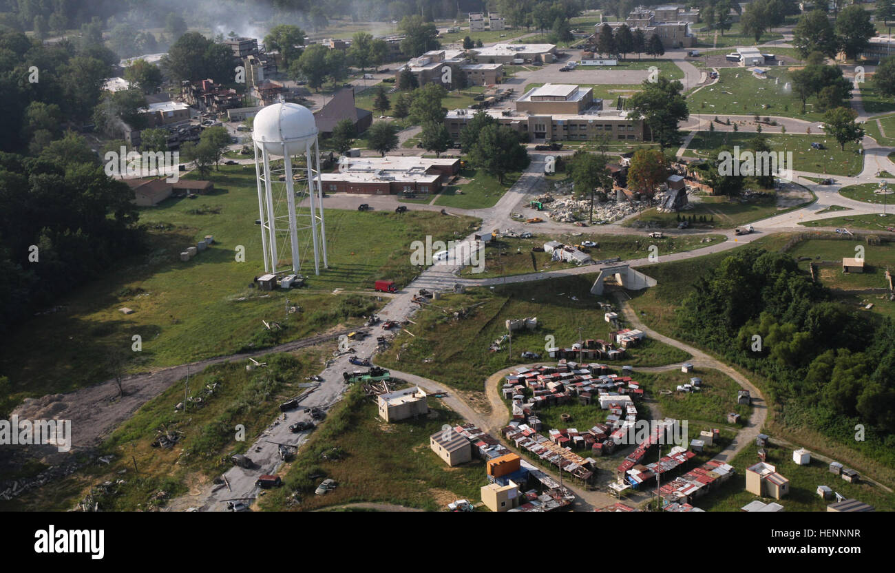 Muscatatuck Urban Training Center, Ind., as seen from above during ...