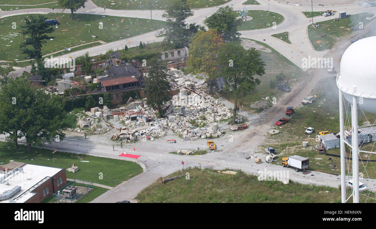 An aerial view of Muscatatuck Urban Training Center during Vibrant ...