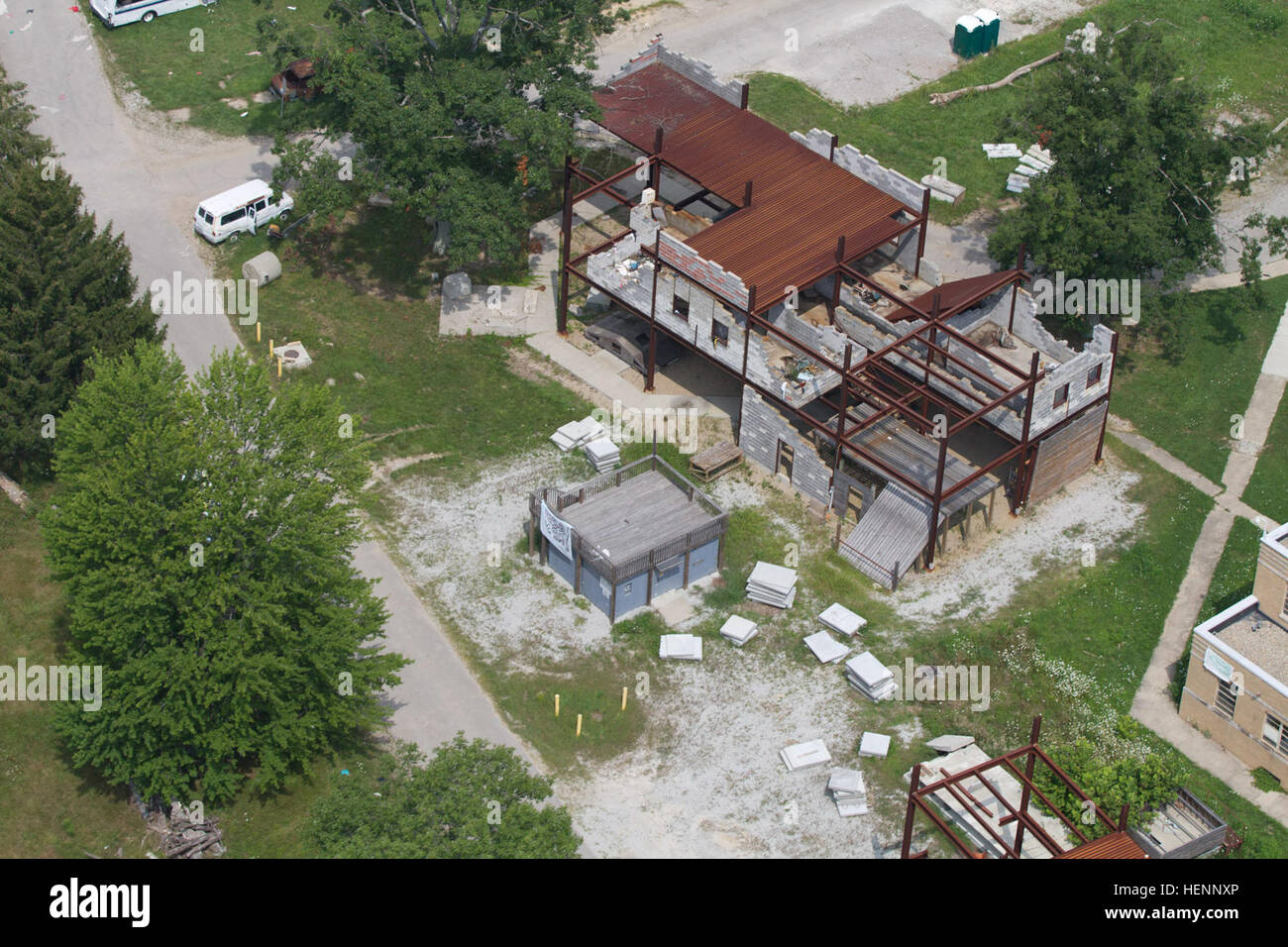 An aerial view of Muscatatuck Urban Training Center during Vibrant ...