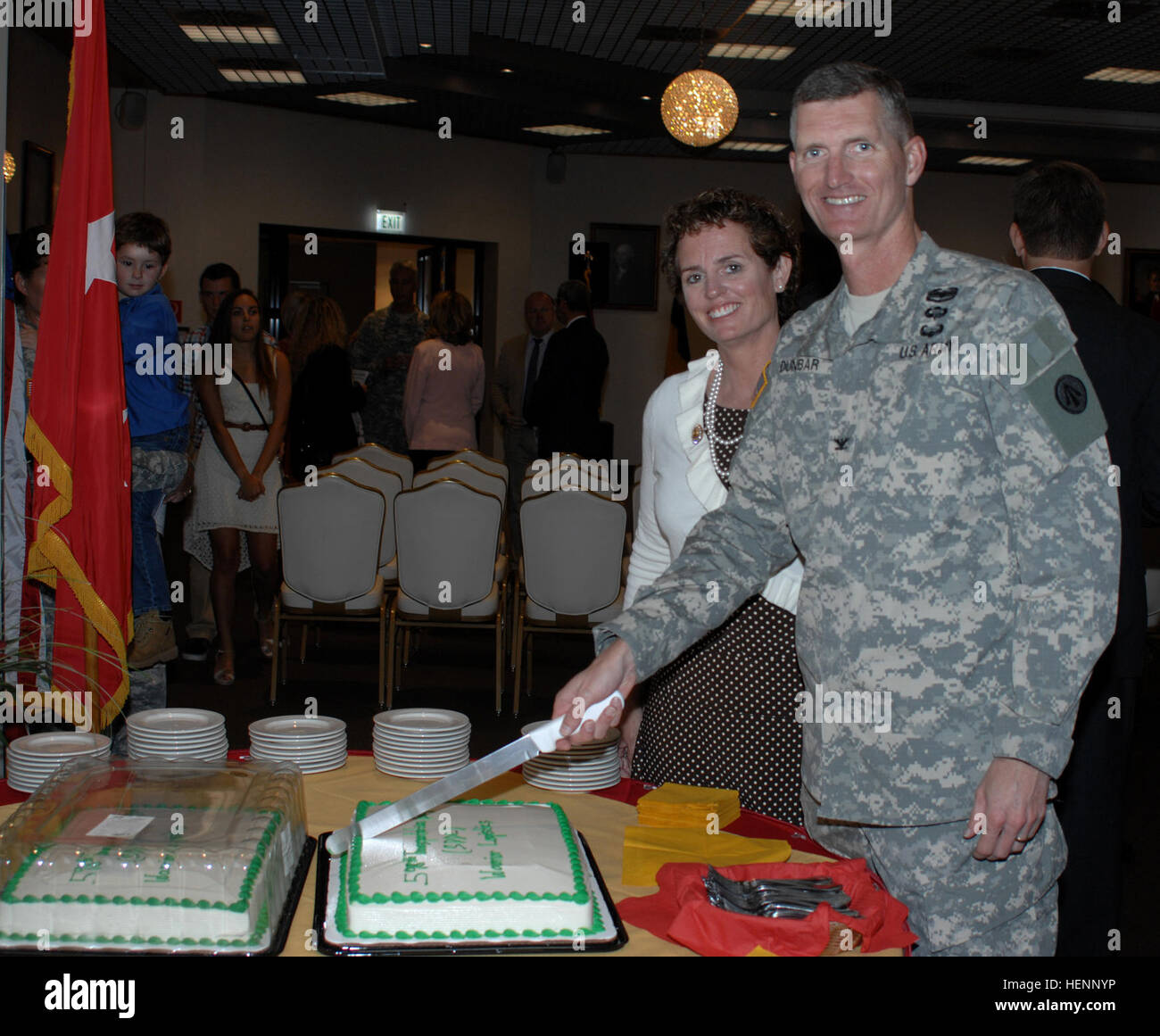 Col. Layton G. Dunbar Jr., 598th Transportation Brigade commander, and ...