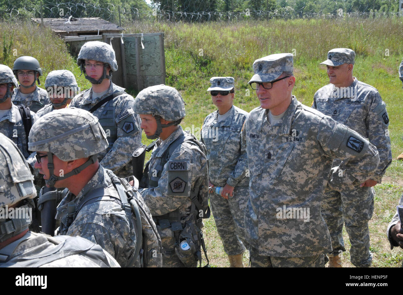 Command Sgt. Major T.J. Smith, command sergeant major of the 335th ...