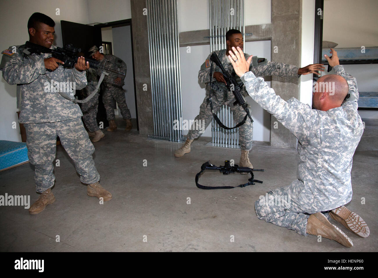 U.S. Army Pfc. Pablo Chang, assigned to the 55th Signal Company (Combat ...