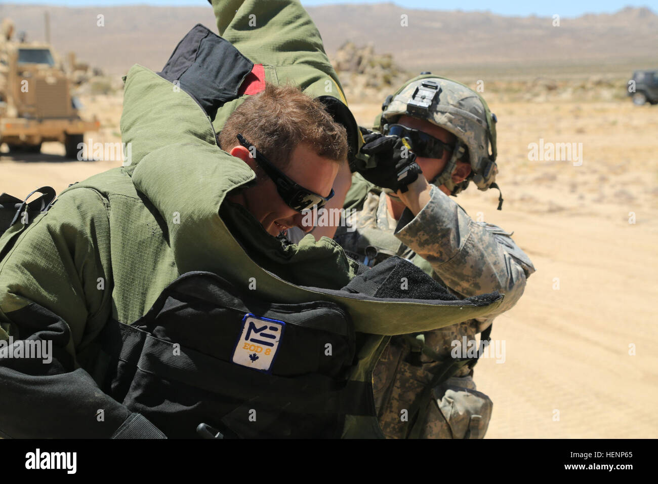 U.S. Army Spc. Adam Lee from the 717th Explosive Ordnance Disposal is ...