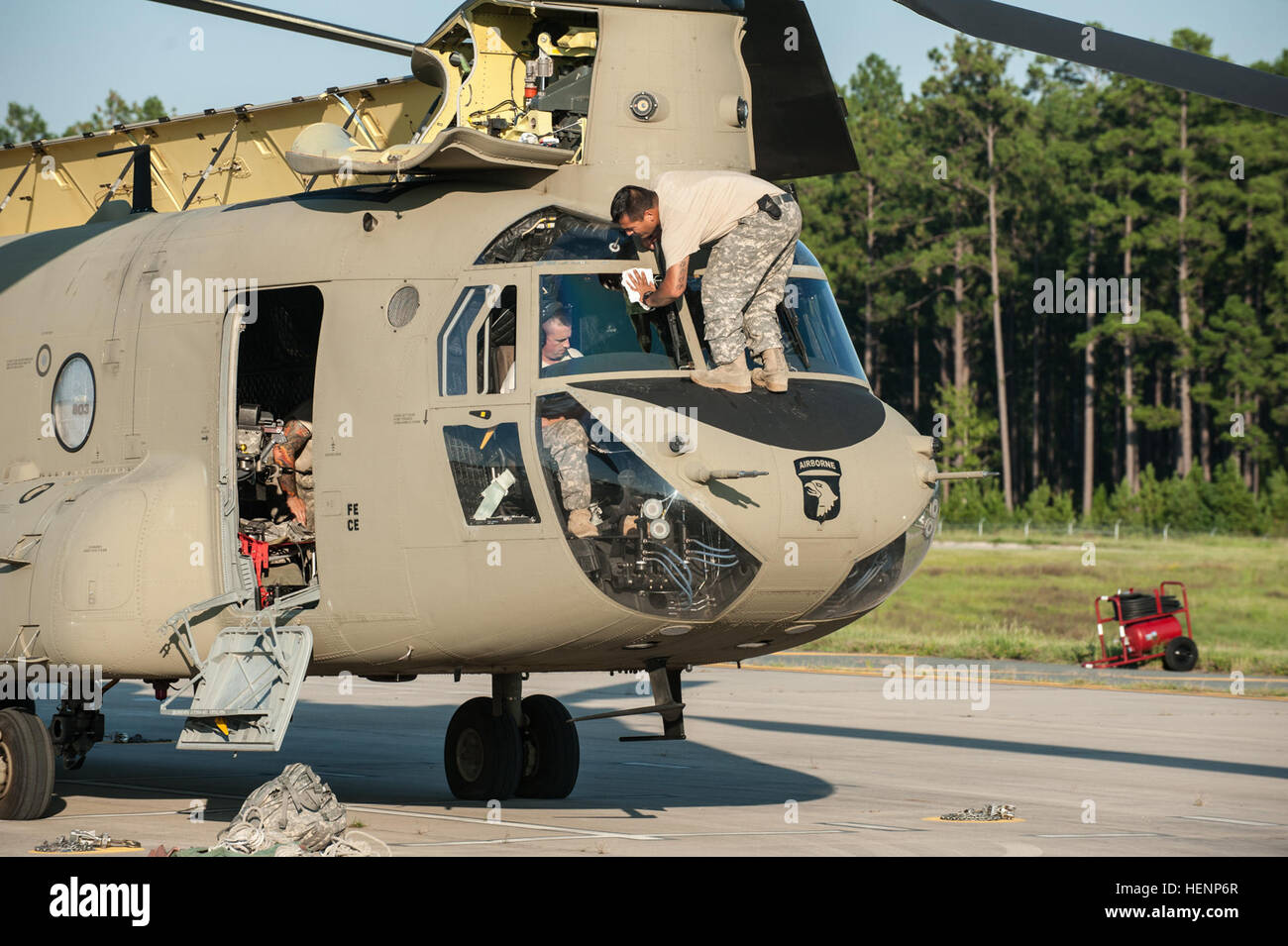Spc. Manuel Montenegro, CH-47 Chinook helicopter crew chief, Company B ...