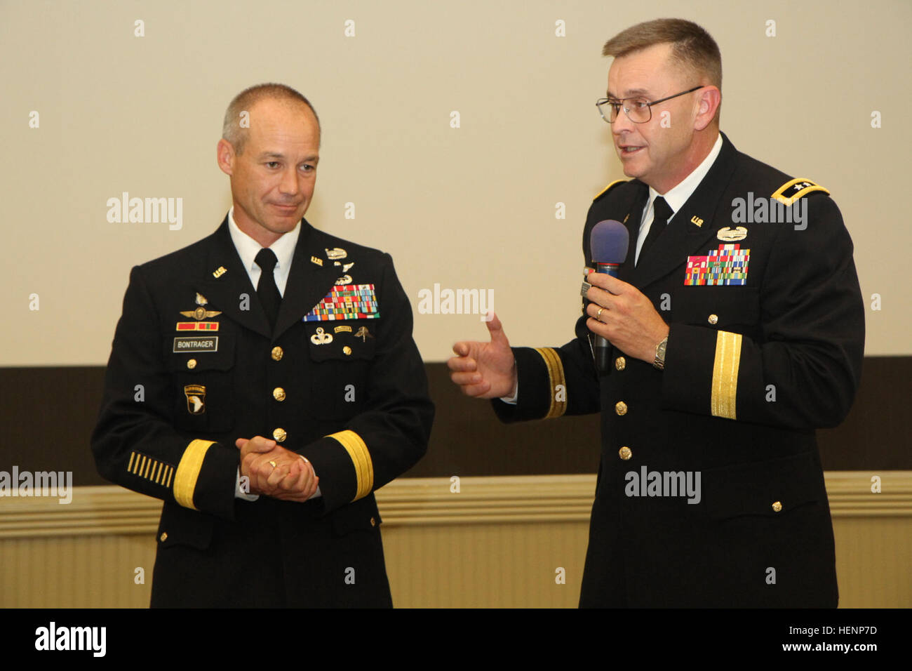 Maj. Gen. Terry Ferrell, commander, 7th Infantry Division, introduces ...