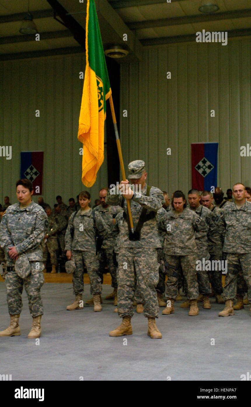 A formation of 177th Military Police Brigade Soldiers bow their heads ...