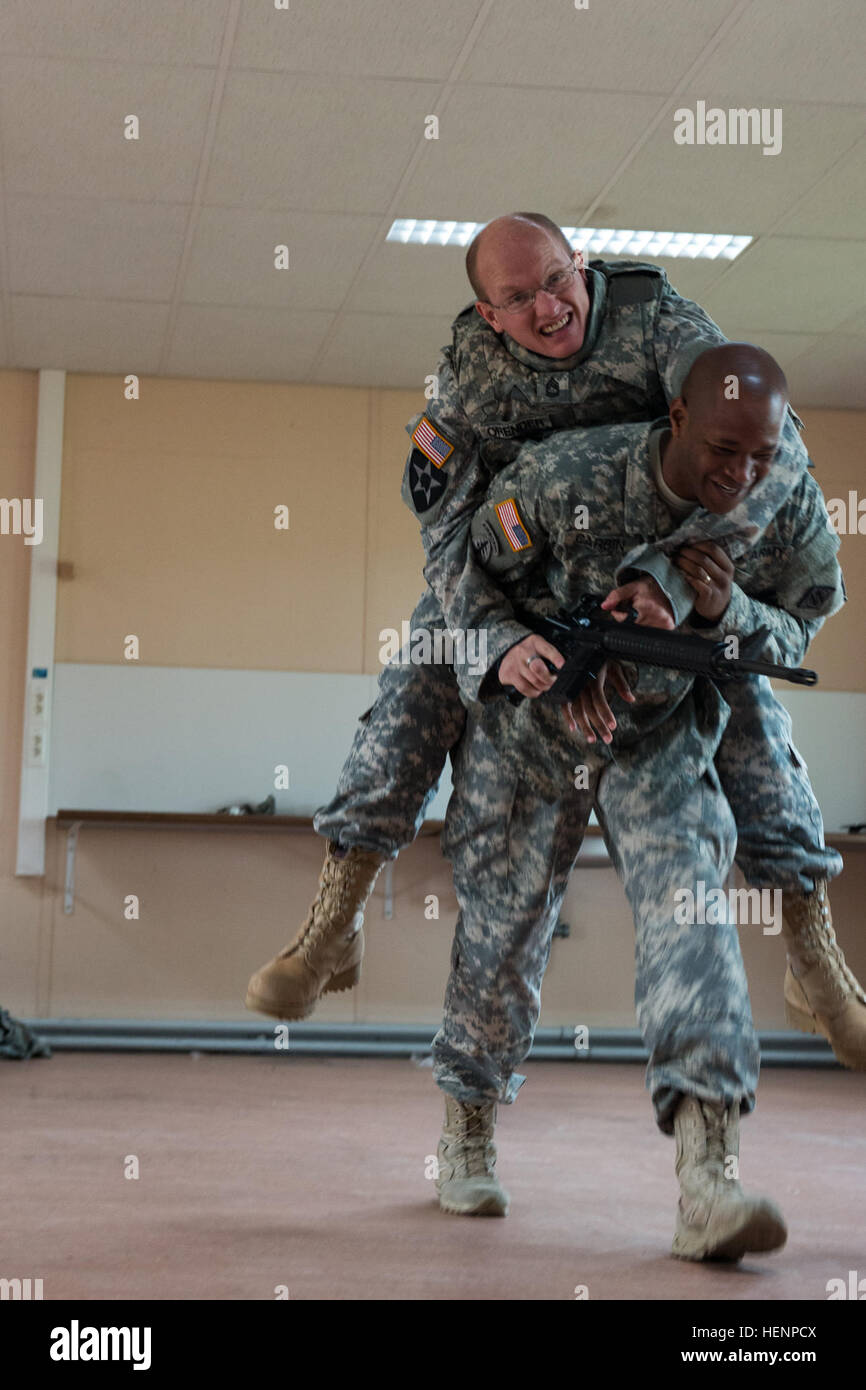 U.S. Army 1st Sgt. Carl Carbin with the 128th Signal Company, 39th ...