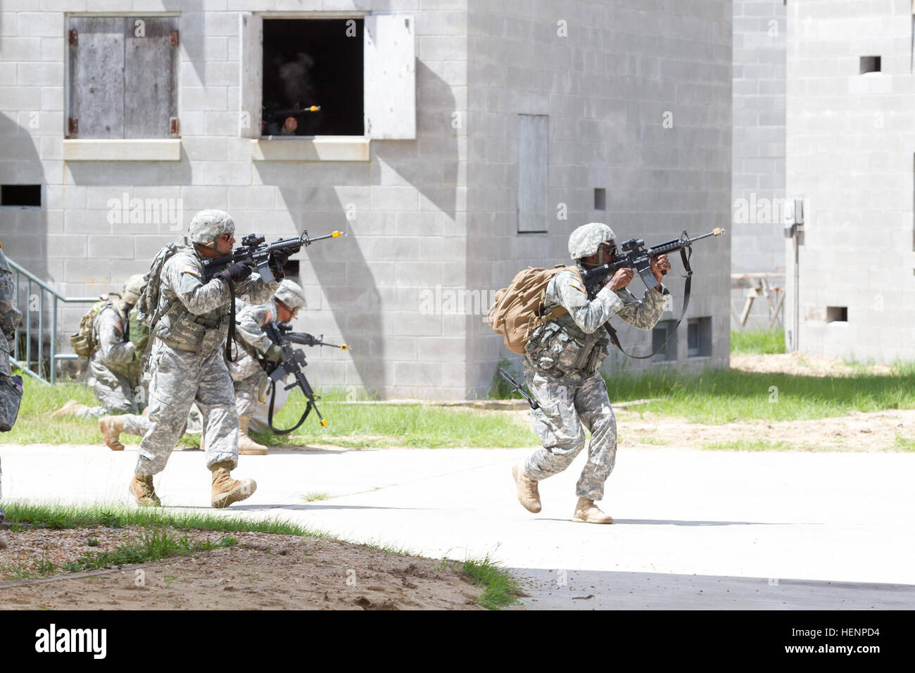 Army Reserve military police Soldiers provide security during an urban ...