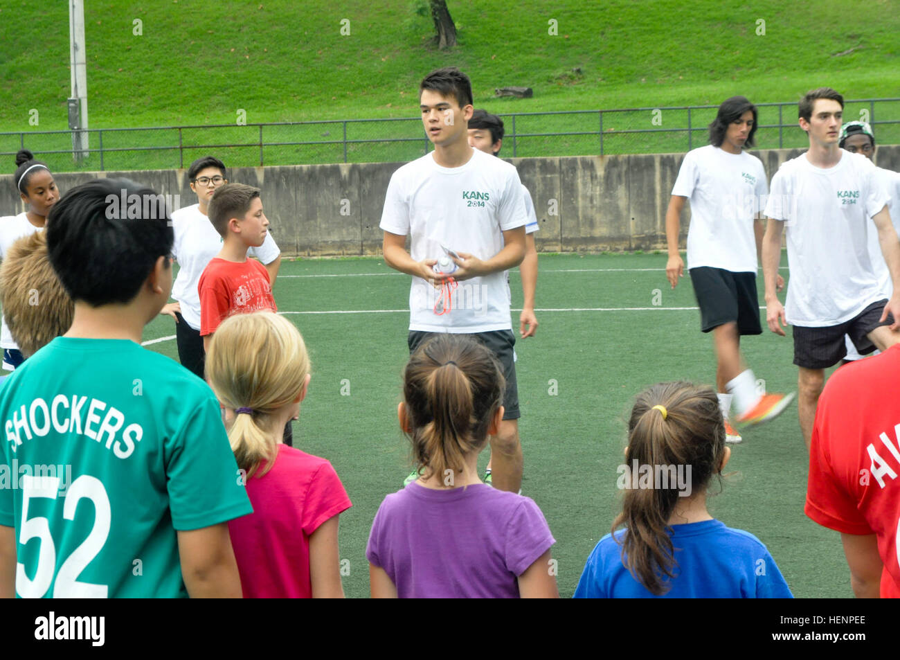 David Neaverth speaks to the children and gives out important tips for ...