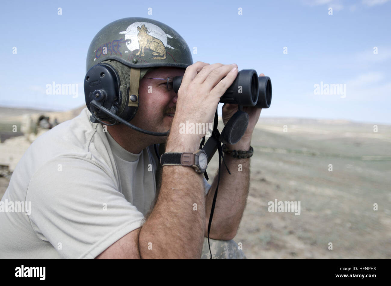 Staff Sgt. Chris Corff, a forward observer member of the Fire Support ...