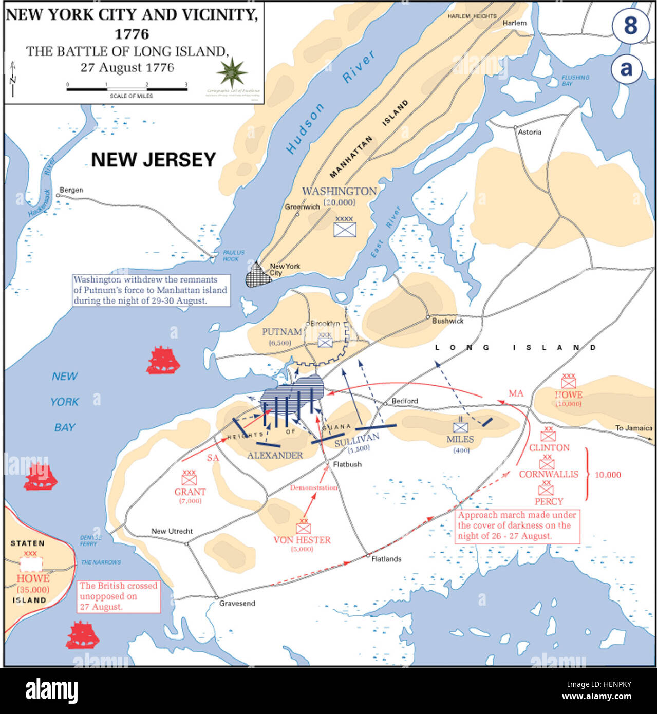 Battle of Long Island Stock Photo - Alamy