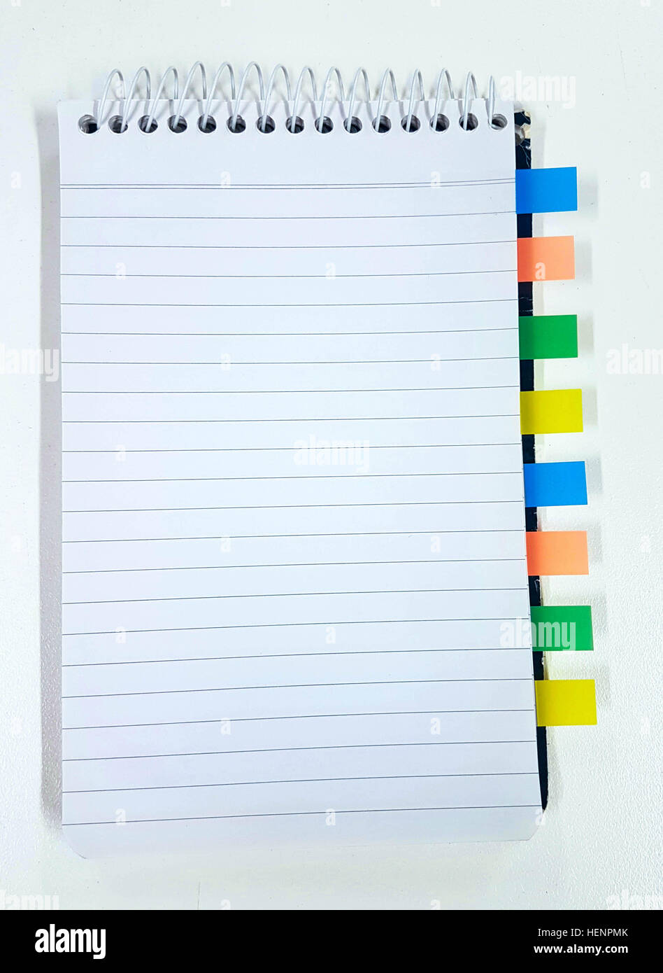 Notepad with colorful flag separation Stock Photo - Alamy
