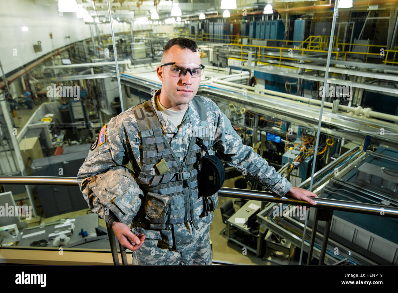 U.S. Army Spc. Kevin Thomas, with the 863rd Engineer Battalion, poses ...