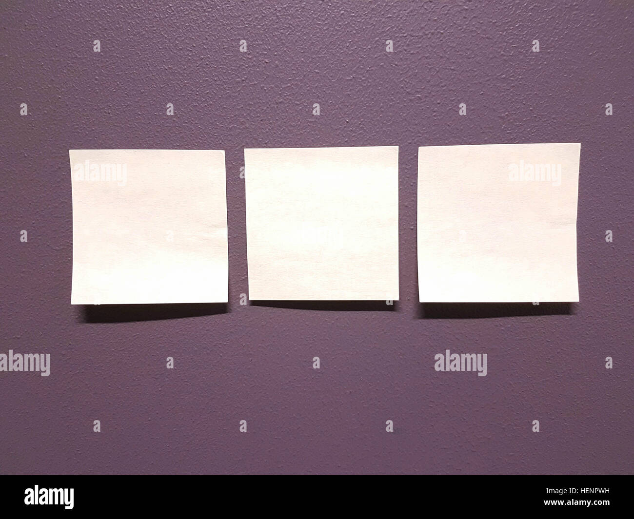 3 Post it note or sticky note on dark wall pattern use for background ...