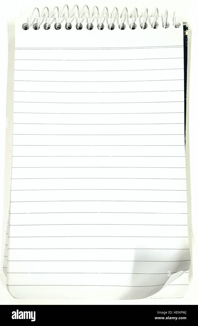 blank realistic spiral notepad notebook with curl corner Stock Photo ...