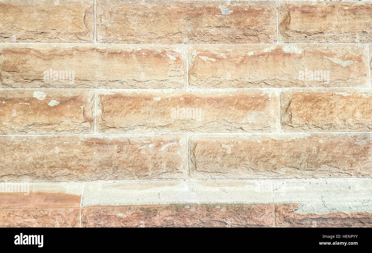 Sand Stone Brick wall background Stock Photo - Alamy